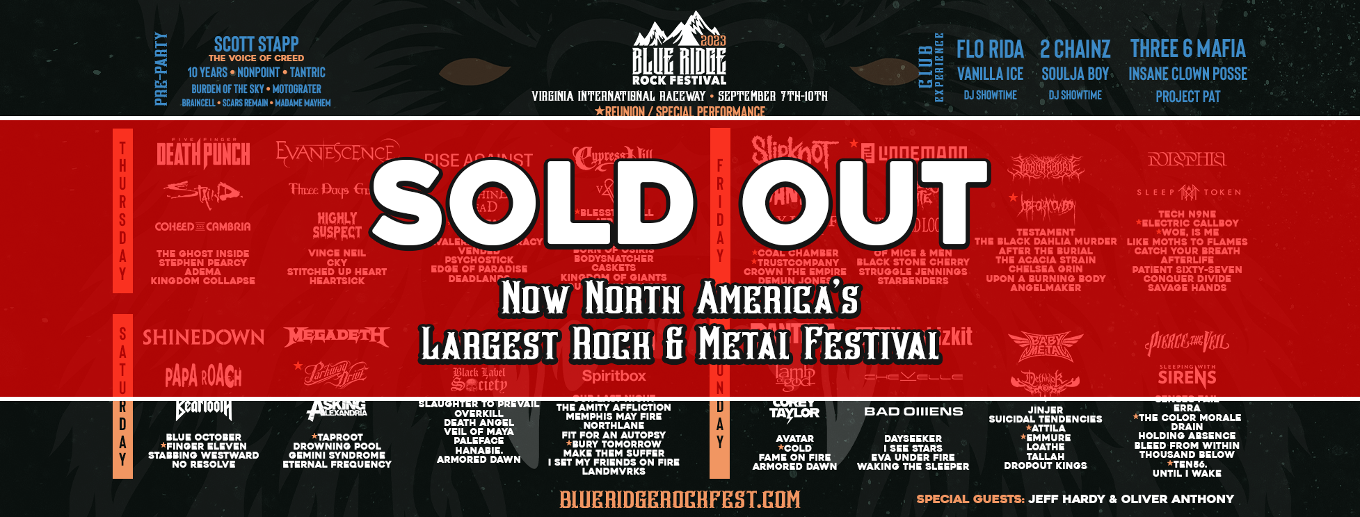 Set Times For Blue Ridge Rock Fest Sept 7-10 - SKRATCH N' SNIFF